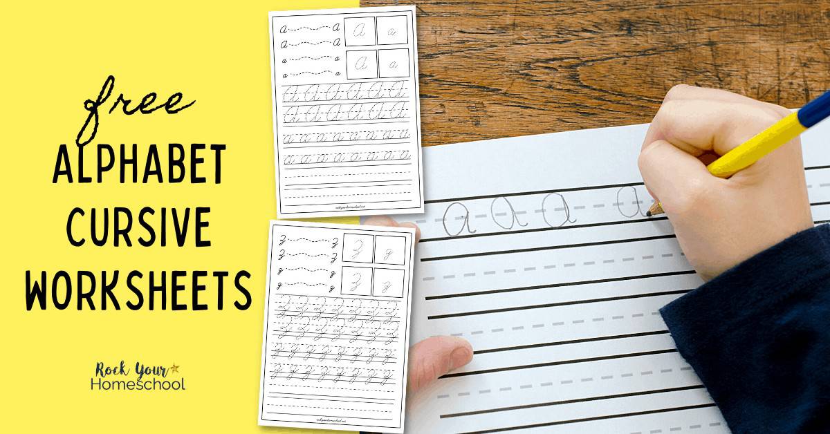 Alphabet Cursive Worksheets for Easy Handwriting Practice (Free)