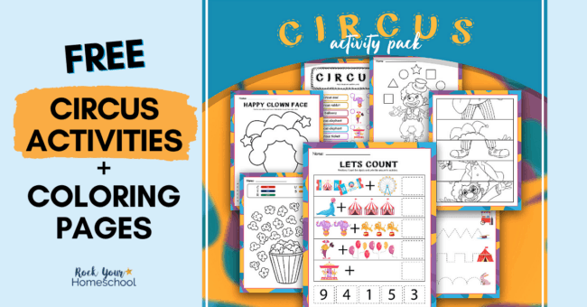 Free Circus Activities Pack of Fun Coloring Pages and More - Rock Your ...