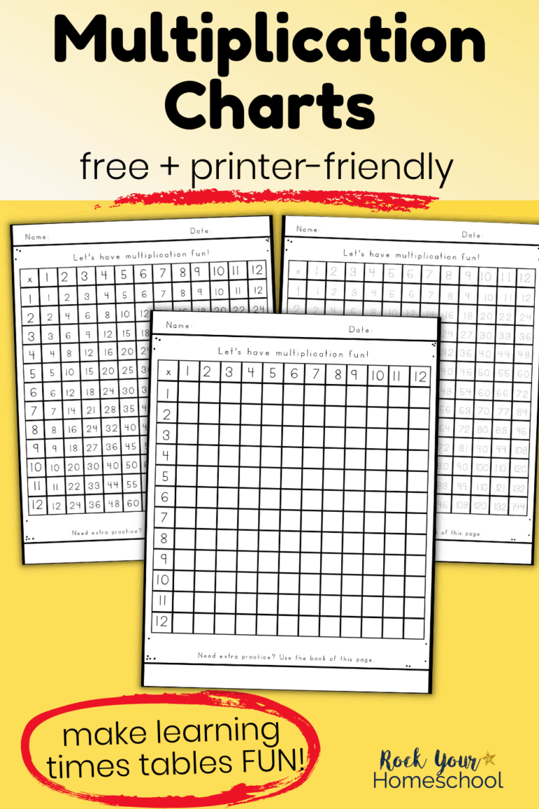 Free Multiplication Charts (Printer-Friendly) to Use in 5 Fun Ways
