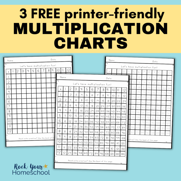 Free Multiplication Charts (Printer-Friendly) to Use in 5 Fun Ways