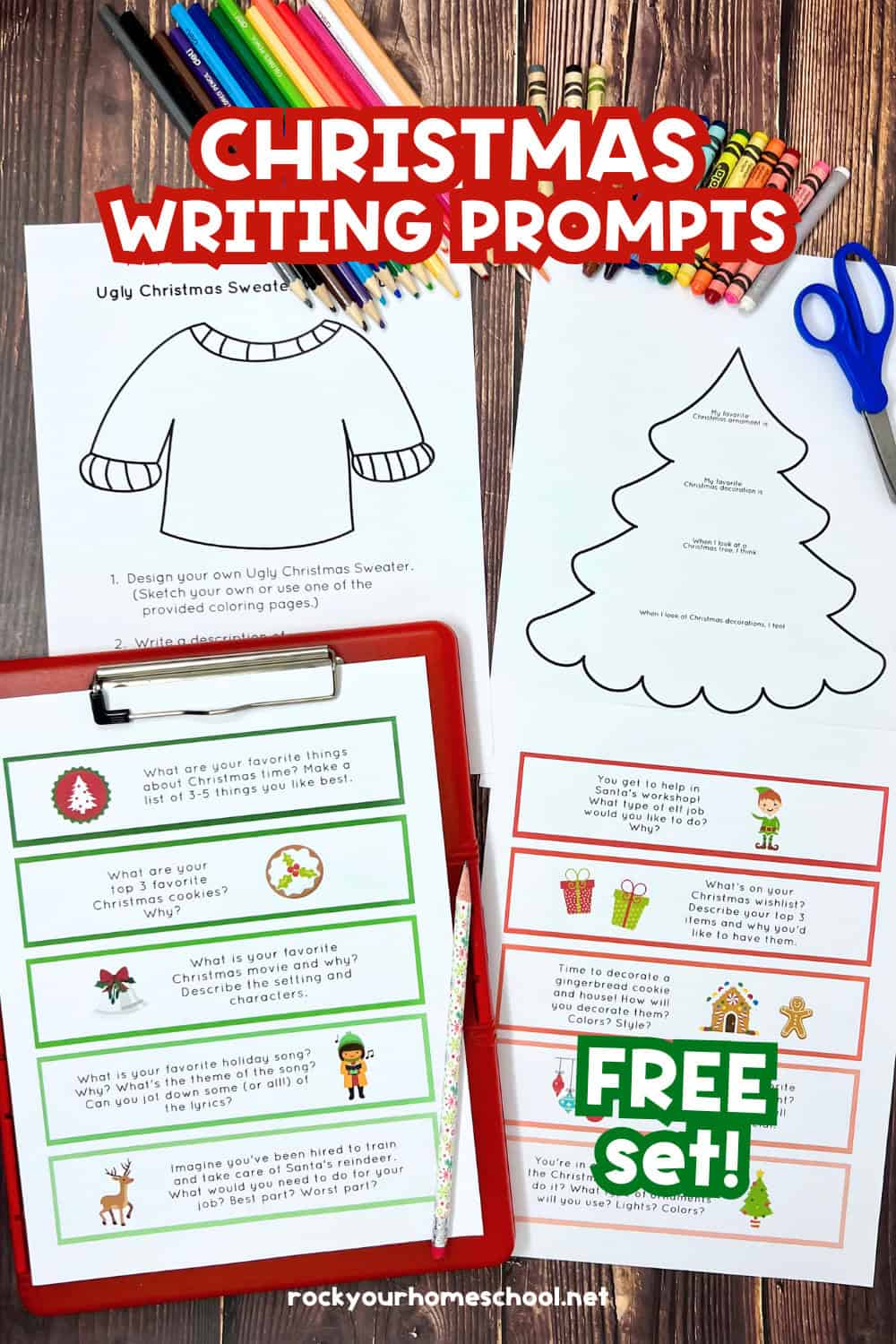 Christmas Writing Prompts for Kids (Free Printable) - Rock Your Homeschool
