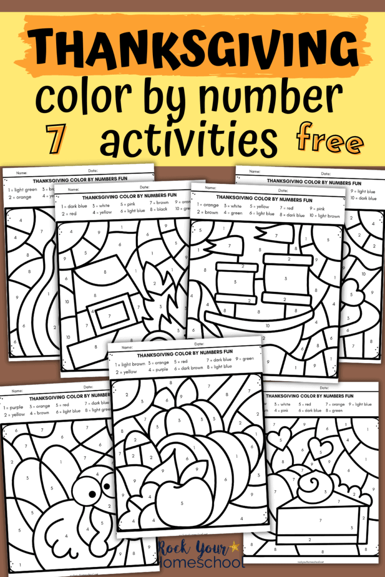 Thanksgiving Color by Number Printables for Holiday Fun (Free)
