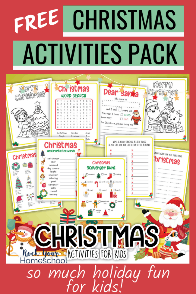 Free Christmas Activities Pack for Kids to Have Special Holiday Fun