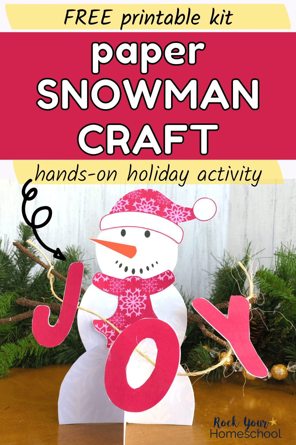 Paper Snowman Craft: Cute Christmas Decor (Free Printable) - Rock Your ...