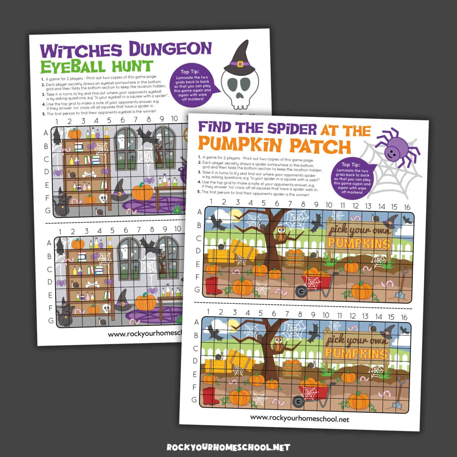 2 Free Printable Halloween Games for Kids - Rock Your Homeschool