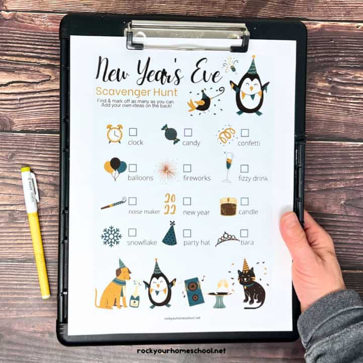 9+ New Year's Eve Ideas for Families (with Free Scavenger Hunt) - Rock ...