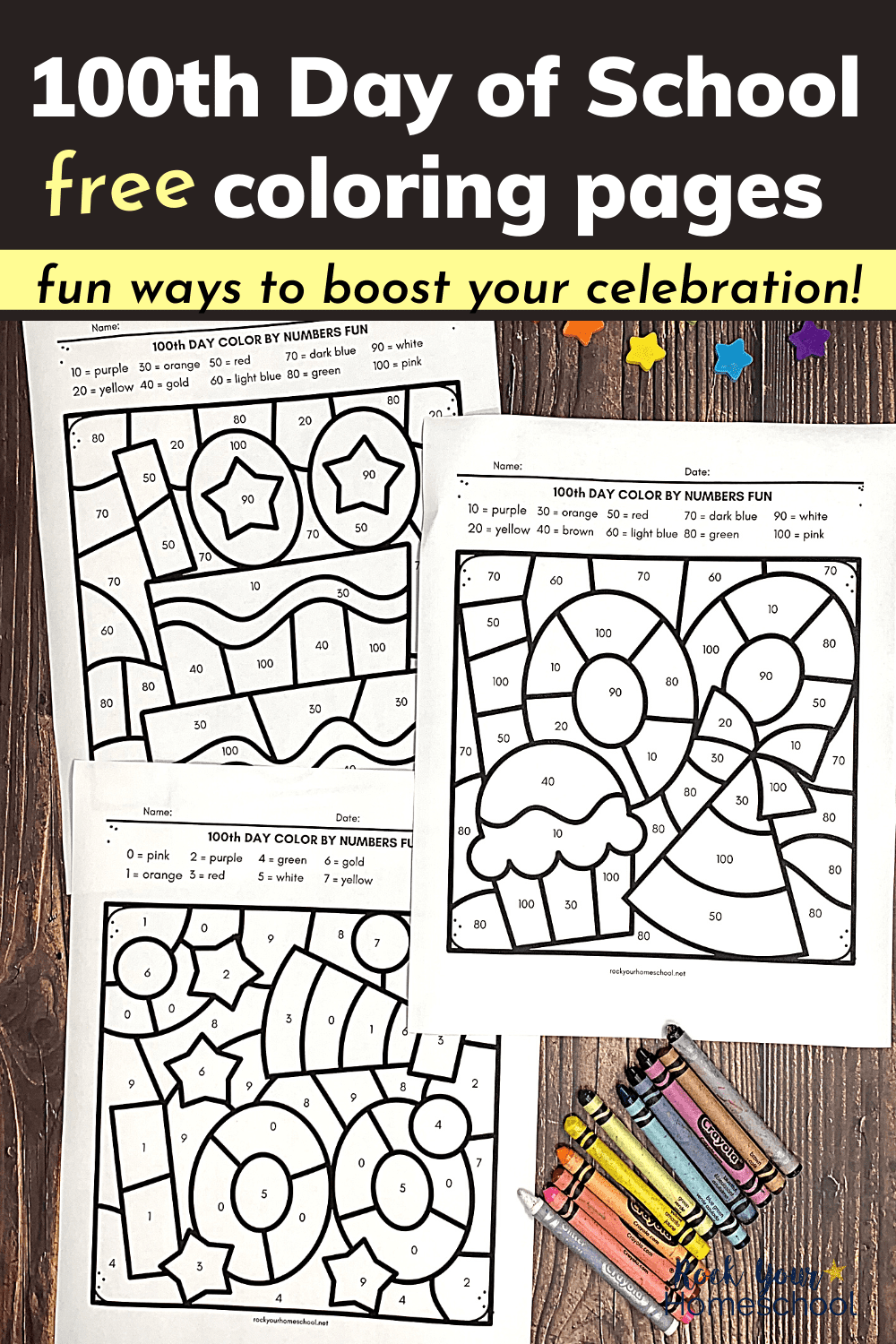 100th Day of School Coloring Pages for Fun Activities (Free) % Rock ...
