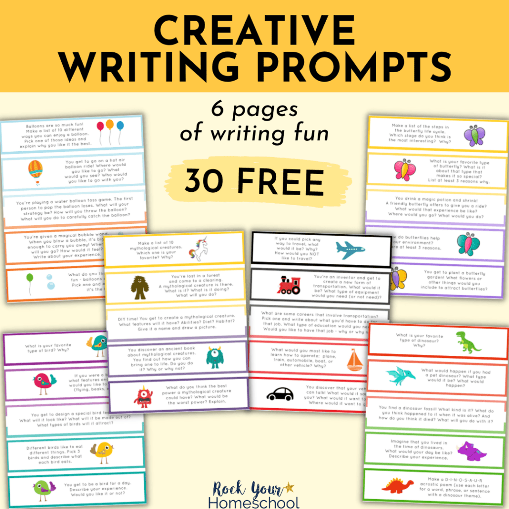 30 Creative Writing Prompts with Variety of Fun Themes - Rock Your ...