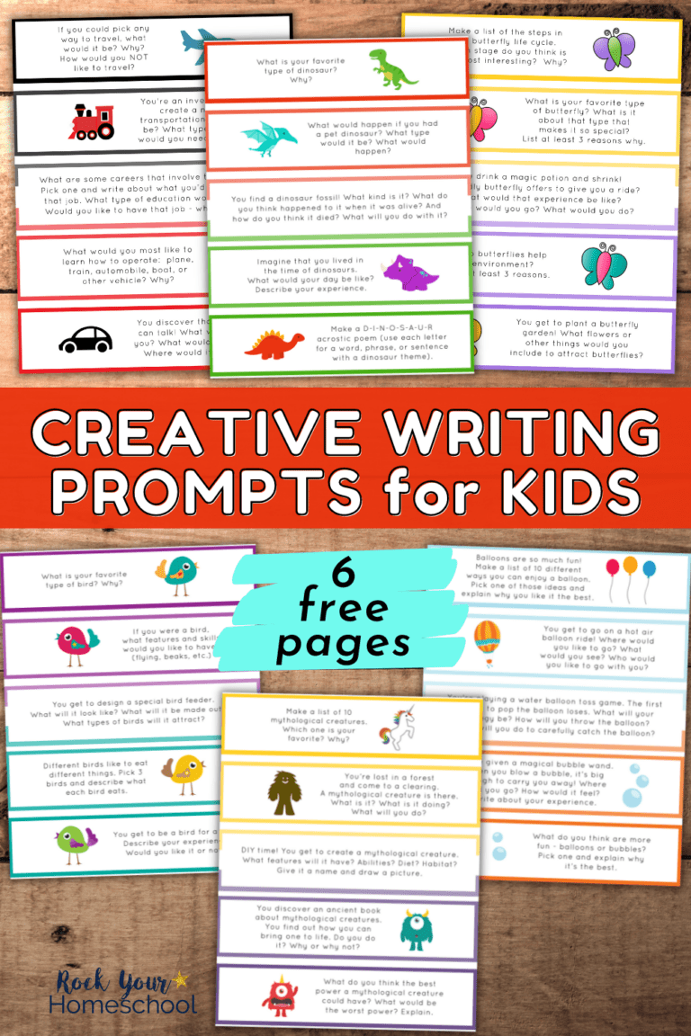 Writing Prompts for Kids with a Variety of Creative Themes (30 Free)