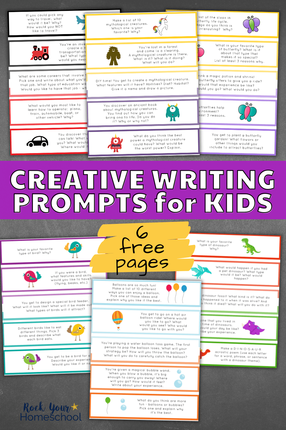 Writing Prompts for Kids with a Variety of Creative Themes (30 Free)