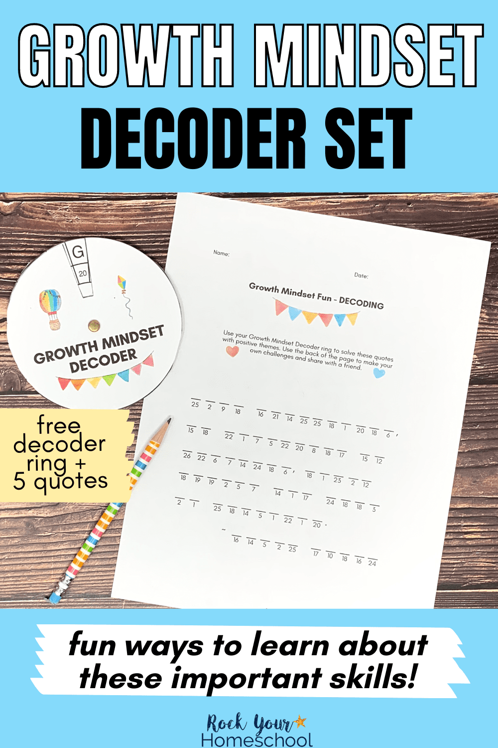 Growth Mindset Decoder Set: Fun & Free Way to Boost Learning