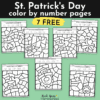 St. Patrick's Day Color by Number Pages for Fun Activities (7 Free ...