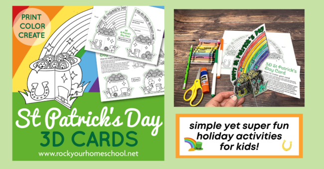 St Patrick's Day Cards for Kids: 3D Coloring Fun and More (Free) - Rock ...