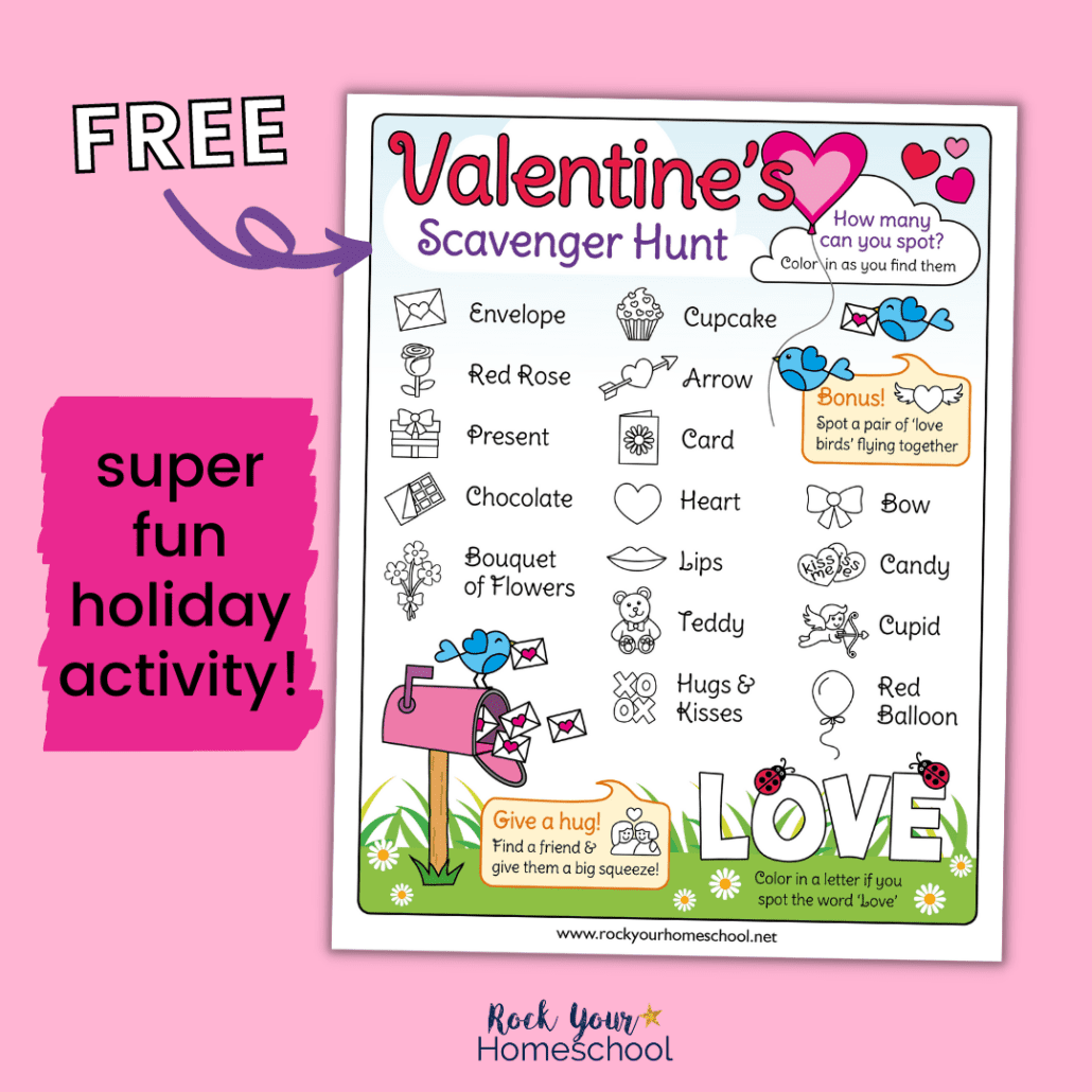 Valentine's Day Scavenger Hunt - Rock Your Homeschool