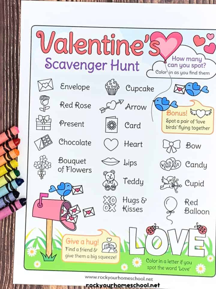 free printable scavenger hunts for kids- Rock Your Homeschool