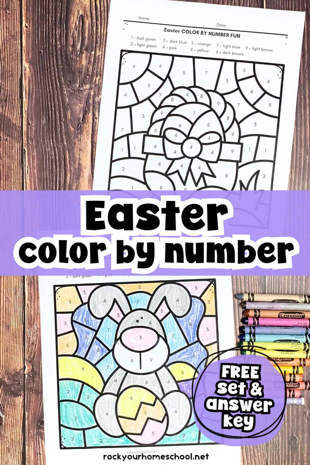 Easter Color by Number Pages for Excellent Holiday Fun (6 Free)