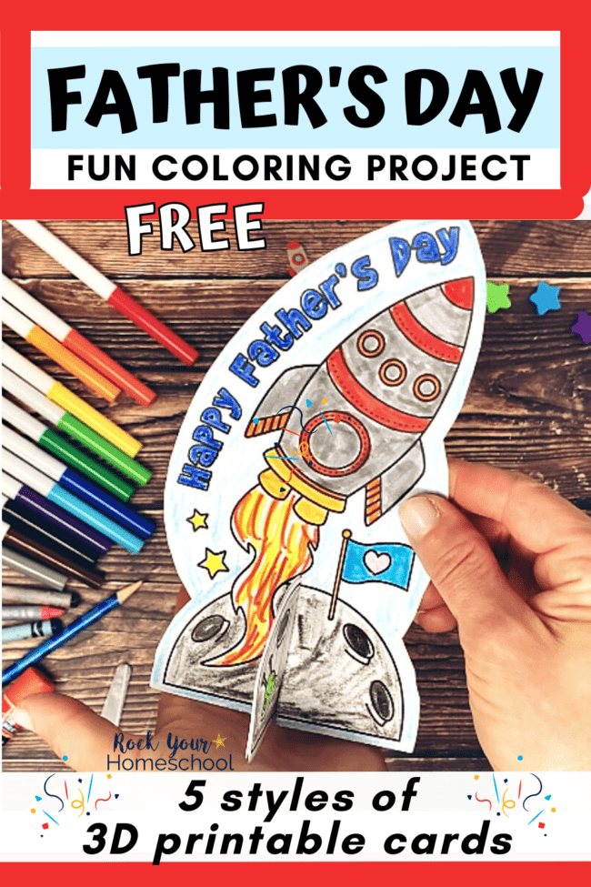 Father's Day Cards for Kids: 5 Cool 3D Styles (Free Printable Set)