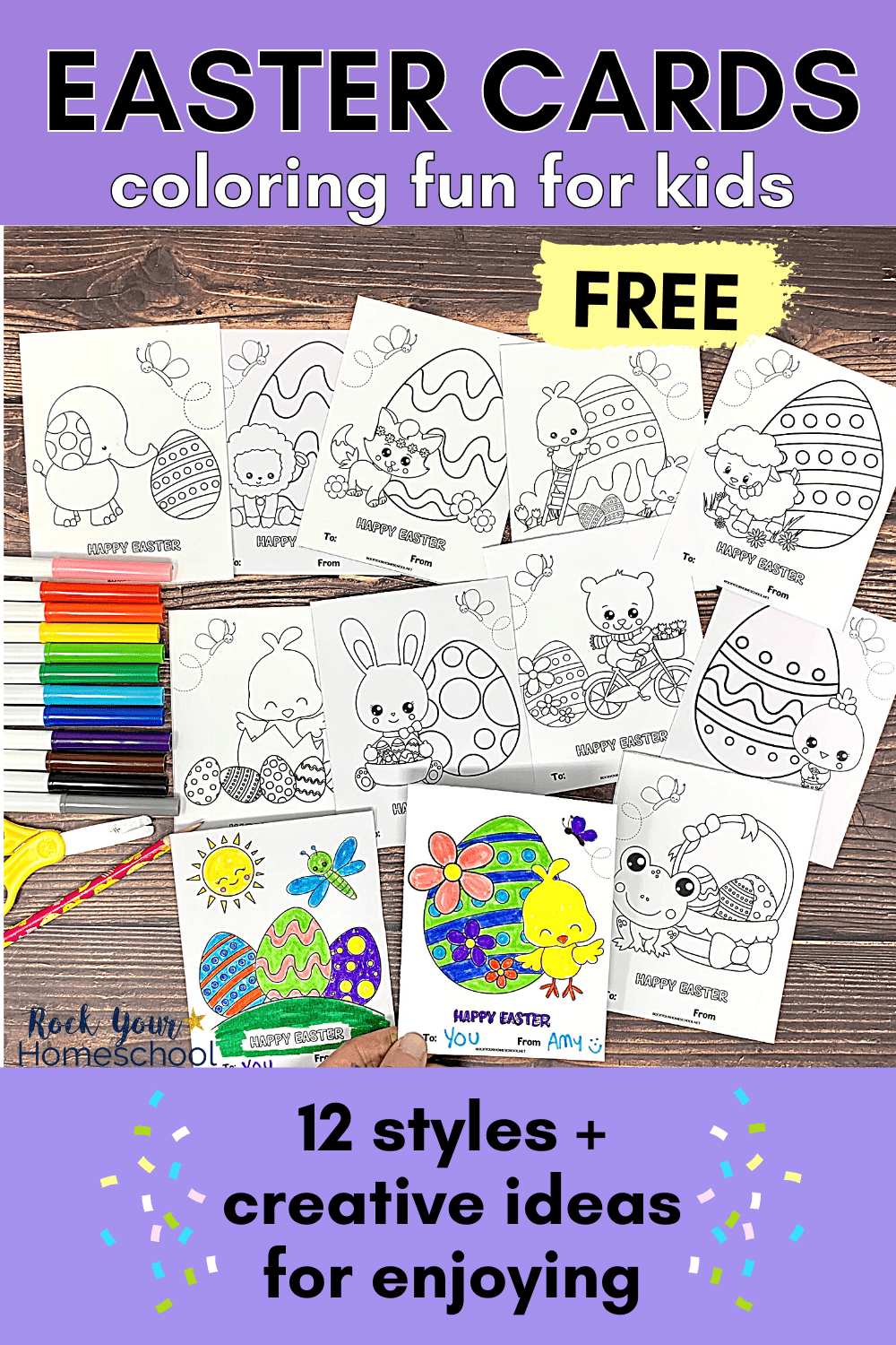Easter Cards for Kids to Enjoy Coloring and More (12 Free) - Rock Your ...