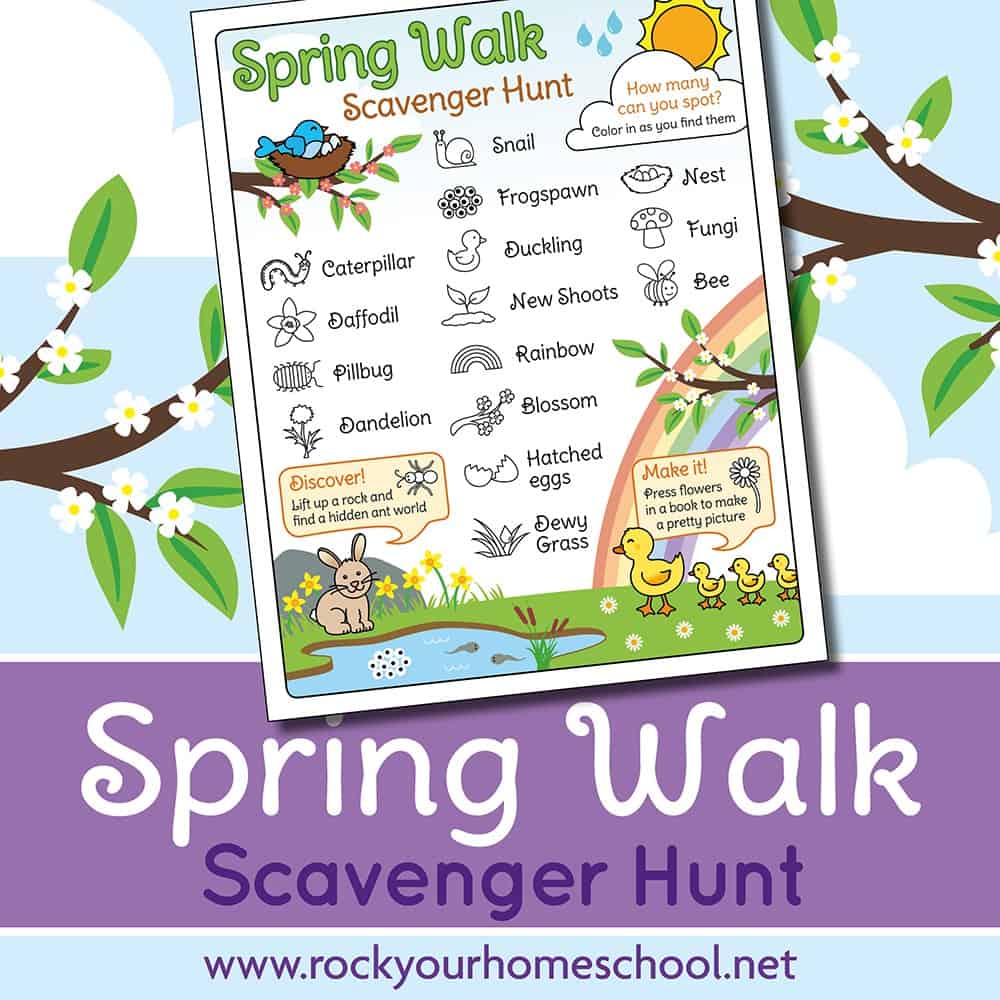 Spring Walk Scavenger Hunt for Outstanding Outdoor Fun (Free) - Rock ...
