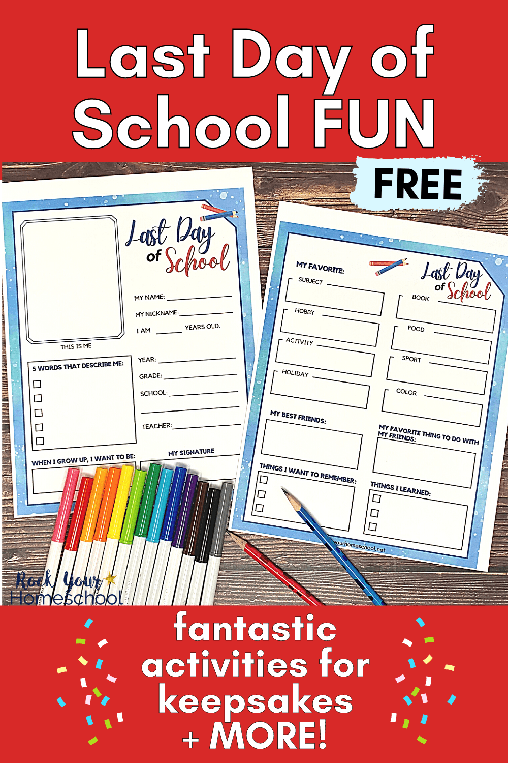 Last Day of School Printable: Fun Keepsakes and More (Free)