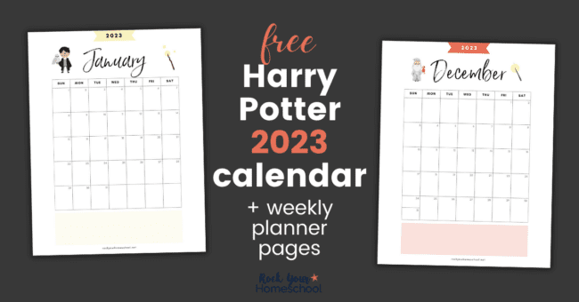 Harry Potter-Inspired Calendar for a Magical Year (Free)