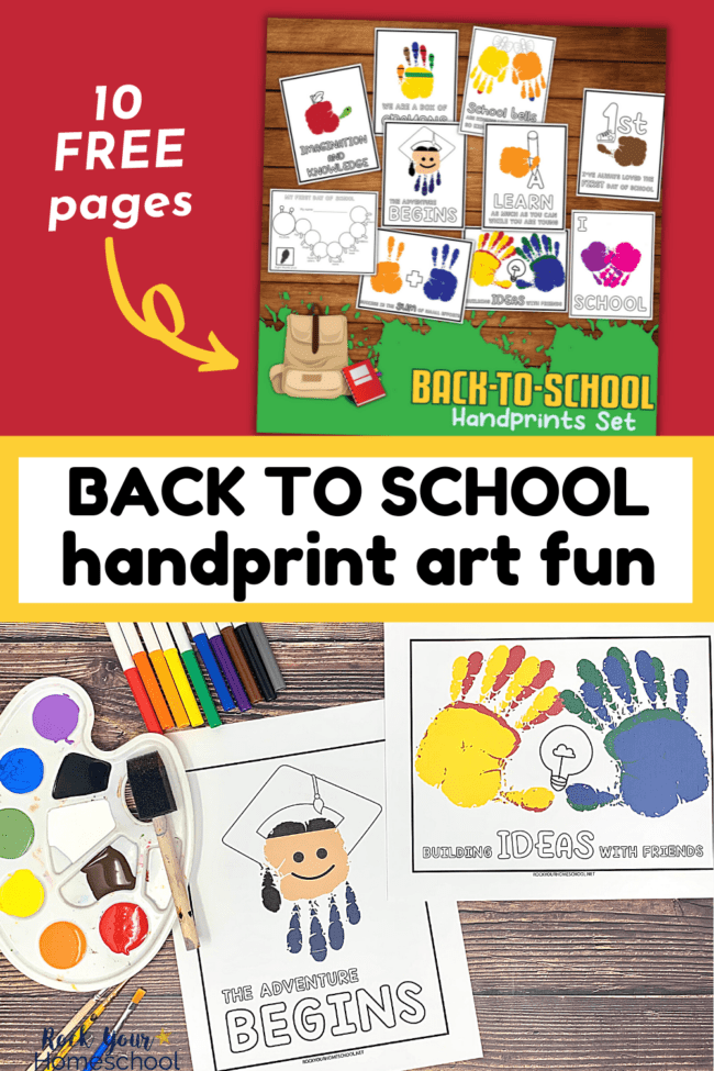 Back to School Handprint Art for Super Fun Activities (10 Free)