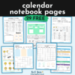 Calendar Notebook Printable Activities - Rock Your Homeschool