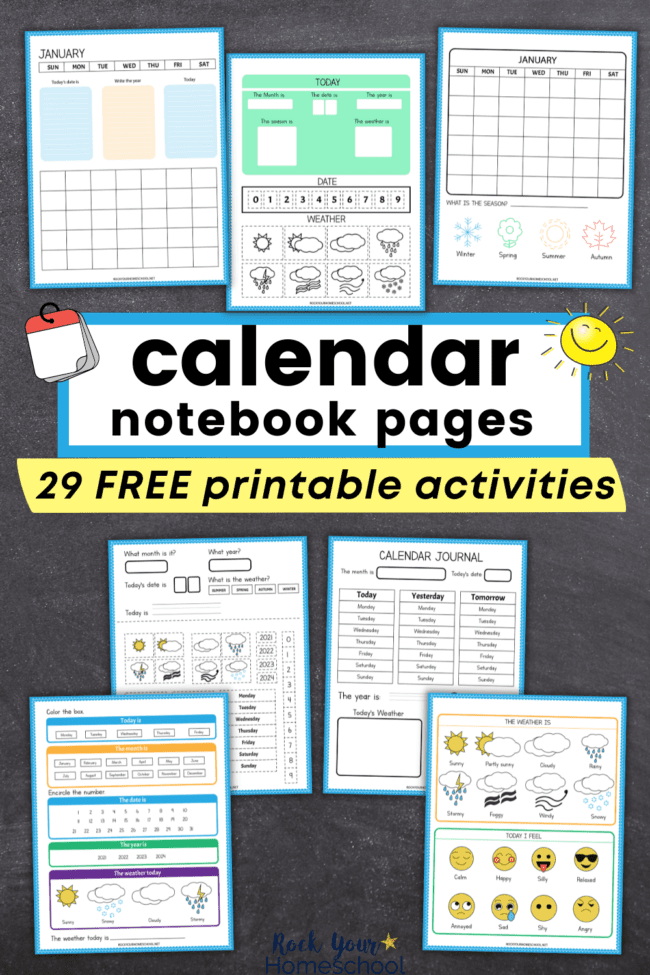 Printable Student Calendar Pages: Free Set for Super Learning Fun