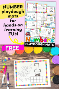 Number Playdough Mats for Creative Learning Fun (Free Printable Pack)