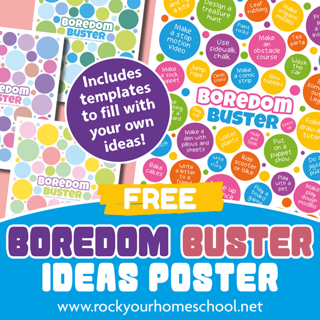 Boredom Buster Posters - Rock Your Homeschool