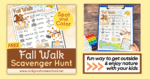 Fall Walk Scavenger Hunt for Kids for A Free & Fun Activity