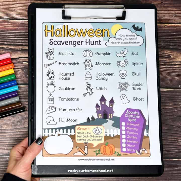 Halloween Scavenger Hunt for a Fun Activity for Kids (Free)