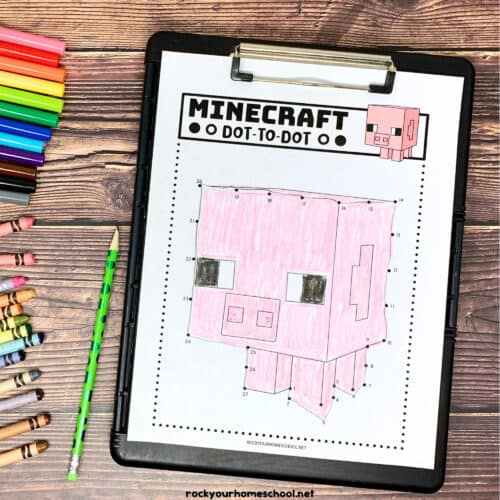 Minecraft Connect the Dots for Kids for Super Fun Activities (Free ...