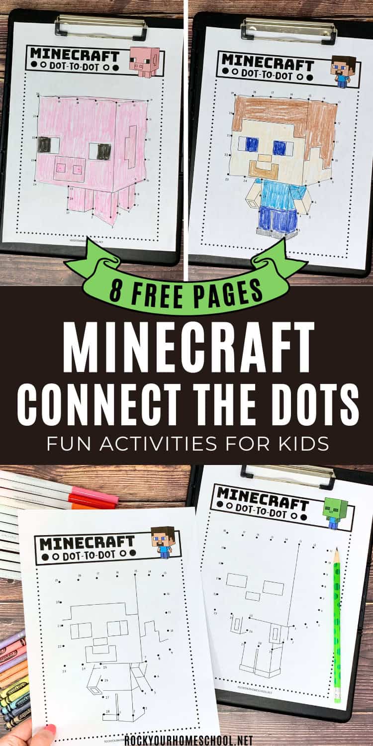 Minecraft Connect the Dots for Kids for Super Fun Activities (Free ...