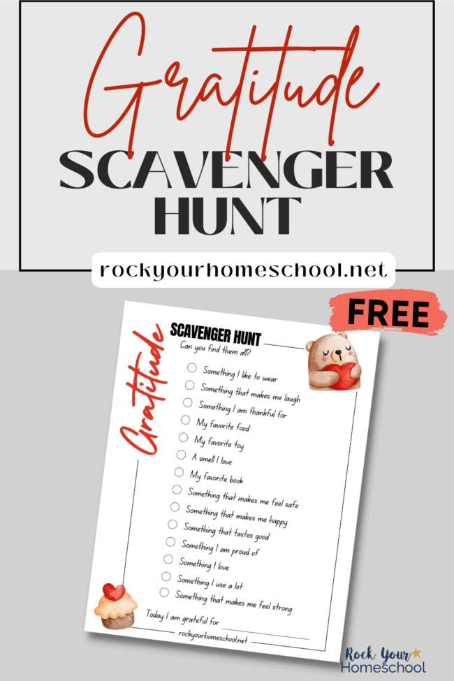 Gratitude Scavenger Hunt: Fun Way For Kids To Be Thankful (Free)