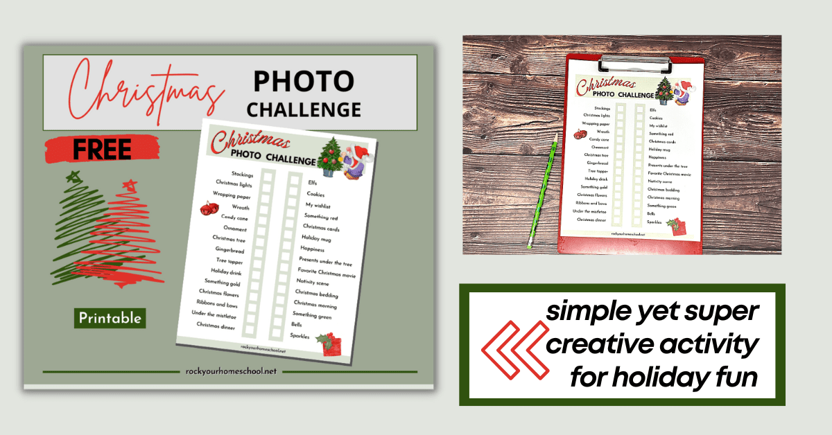 Christmas Photo Challenge for Fun Holiday Activity (Free 30 Day)