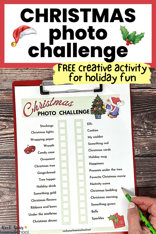 Christmas Photo Challenge for Fun Holiday Activity (Free 30 Day)