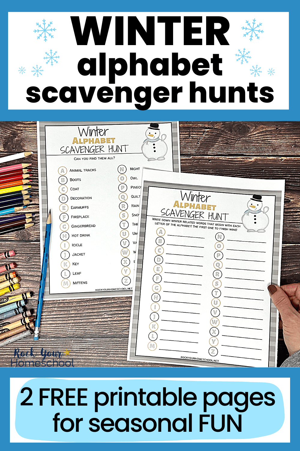 Winter Alphabet Scavenger Hunts for Seasonal Fun (2 Free) - Rock Your ...