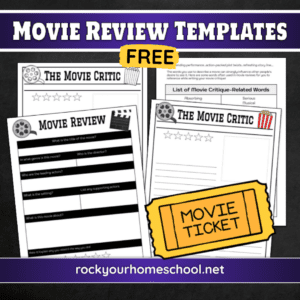 Free Printable Movie Review Template for Writing Fun for Kids