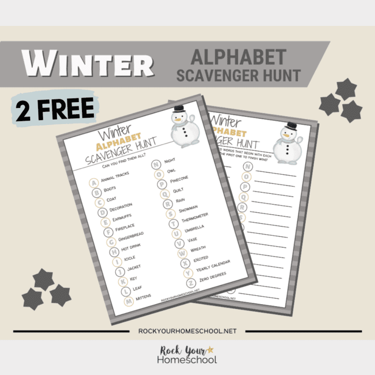 Winter Alphabet Scavenger Hunts for Seasonal Fun (2 Free) - Rock Your ...