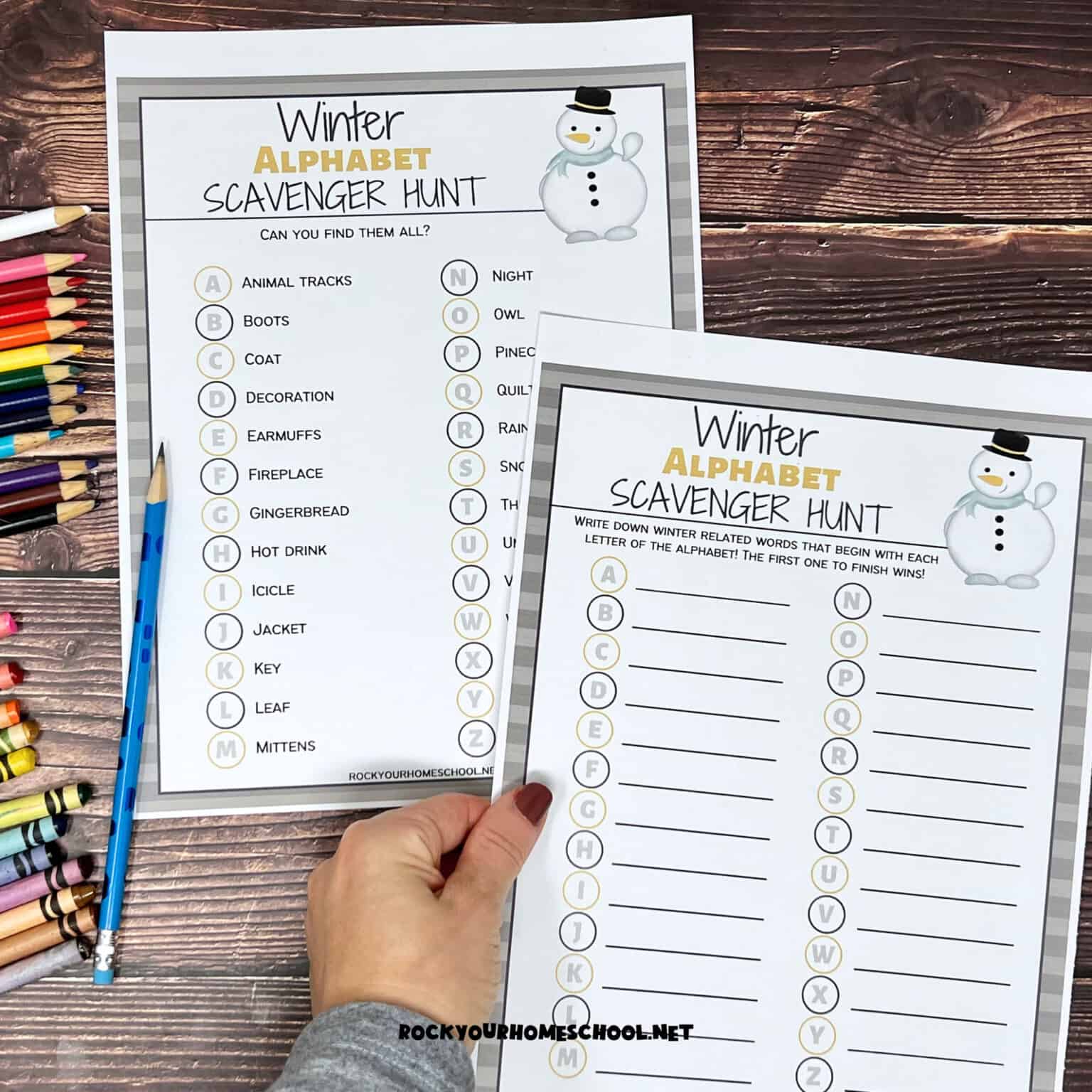 Winter Alphabet Scavenger Hunts for Seasonal Fun (2 Free) - Rock Your ...