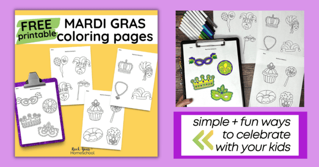 Free Mardi Gras Coloring Pages to Celebrate with Kids - Rock Your ...