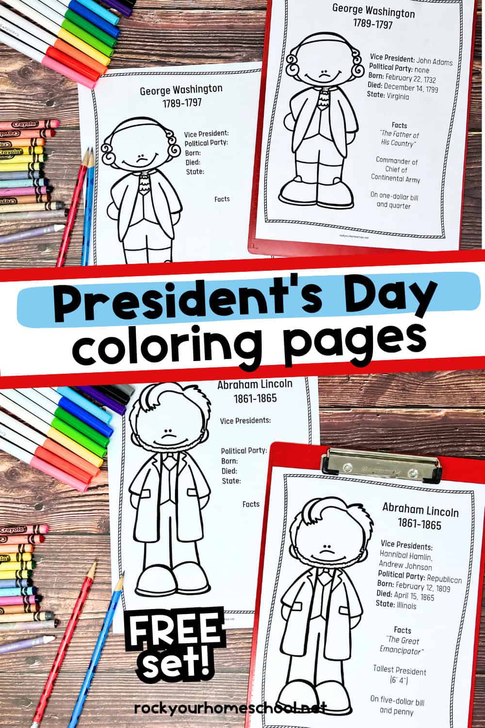 President's Day Coloring Pages: 2 Free Ways to Celebrate