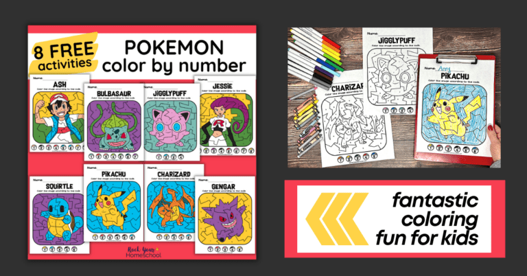 Pokemon Color by Number Activities: Super Fun for Kids (8 Free)