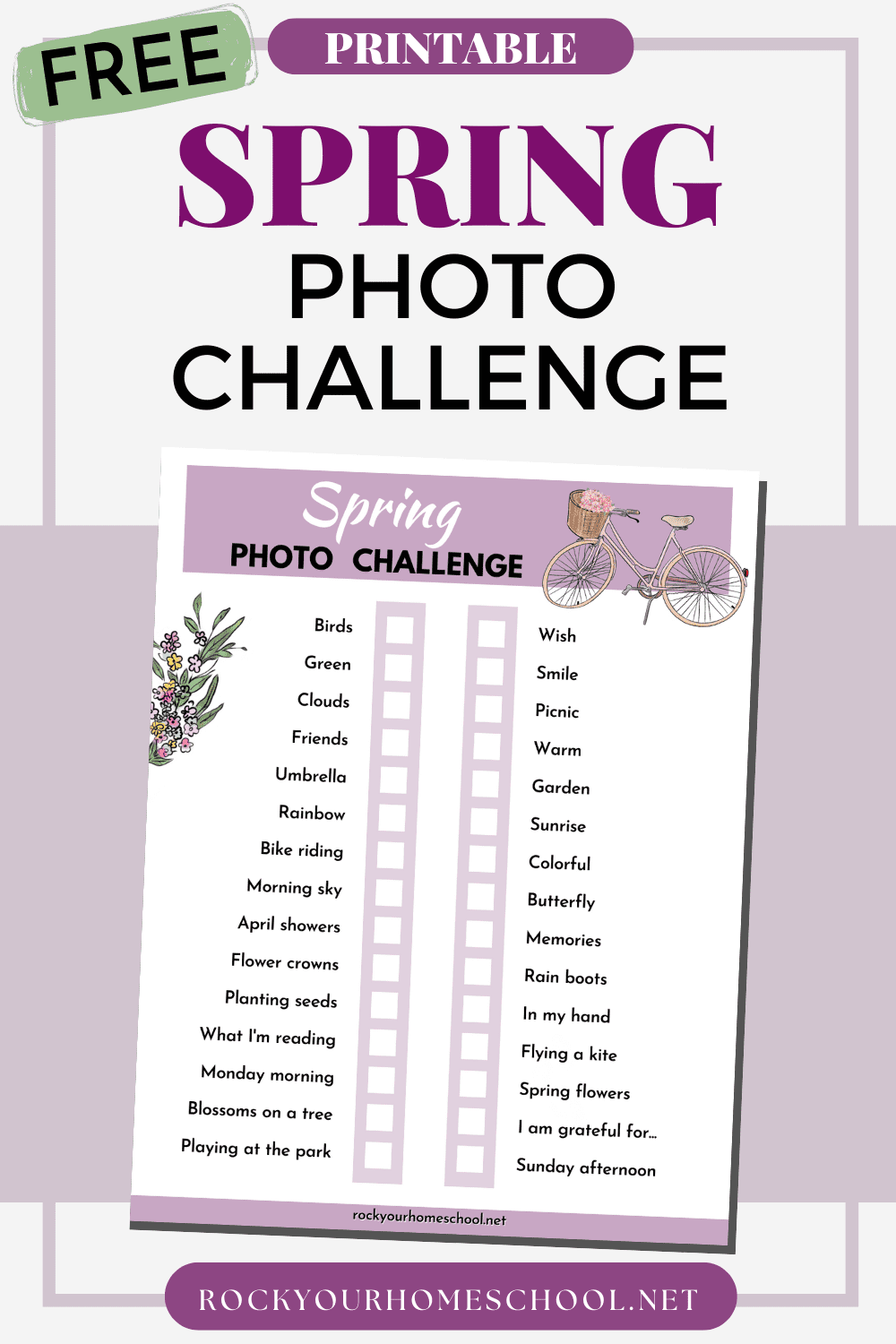 Spring Photo Challenge for a Fun Seasonal Activity (Free Printable ...