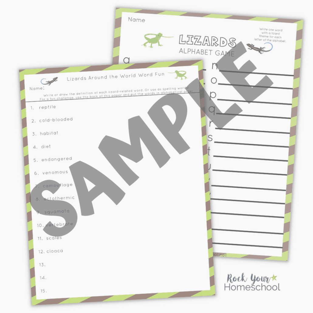 Lizards Around the World Unit Study - Rock Your Homeschool