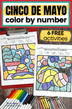 Cinco de Mayo Color by Number Activities for Holiday Fun (6 Free)