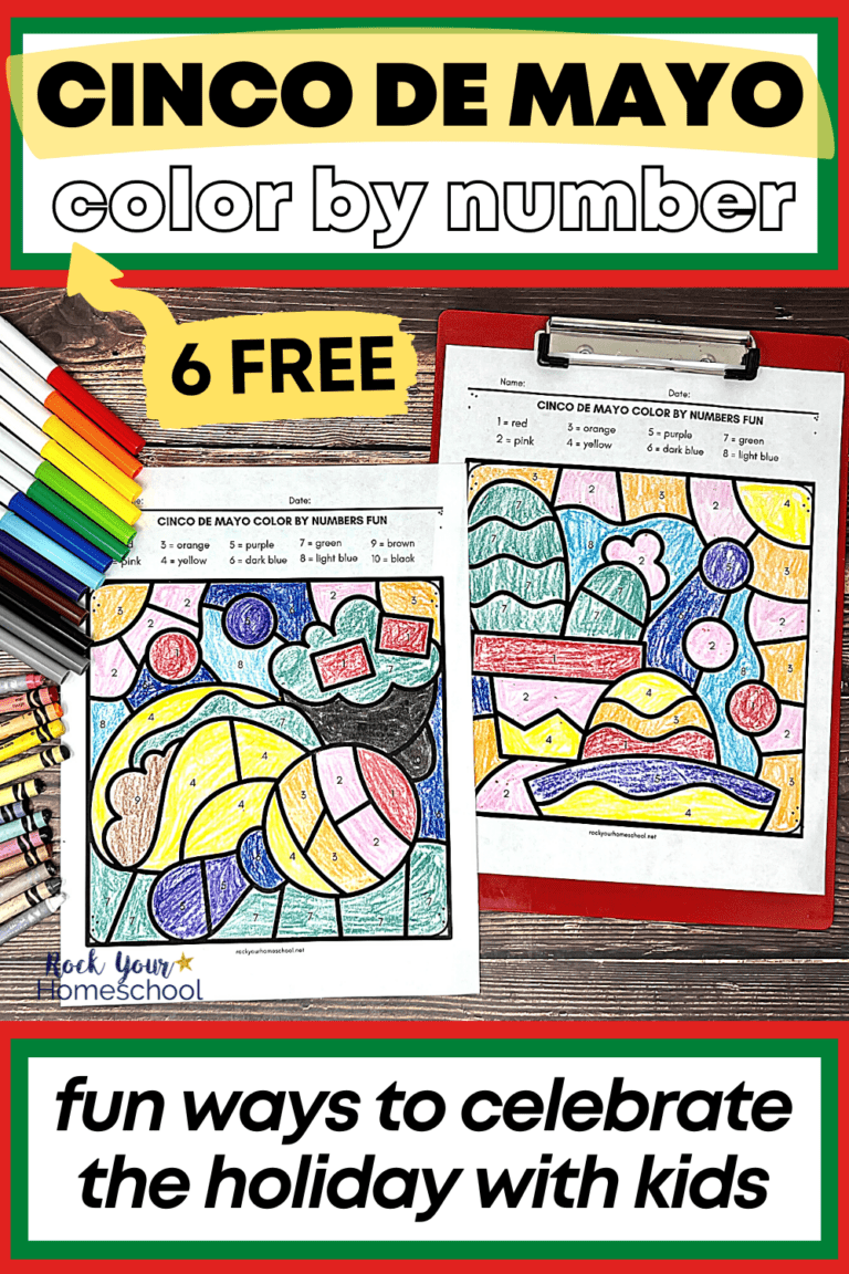 Cinco de Mayo Color by Number Activities for Holiday Fun (6 Free)