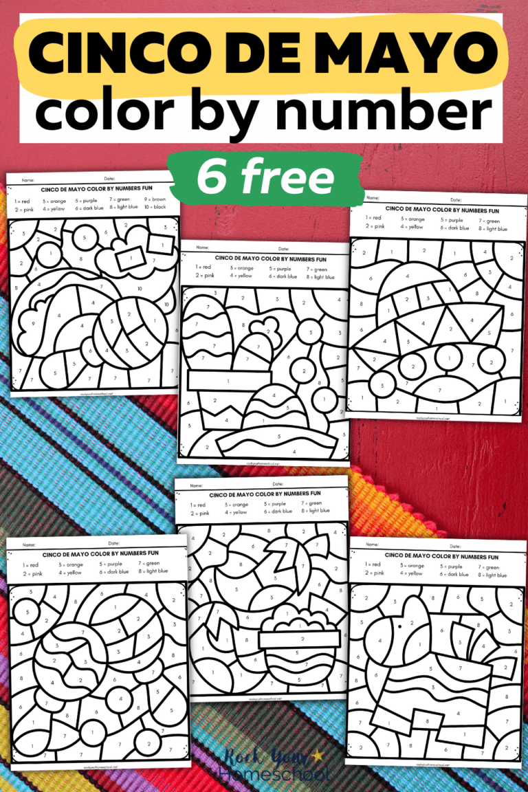 Cinco de Mayo Color by Number Activities for Holiday Fun (6 Free)