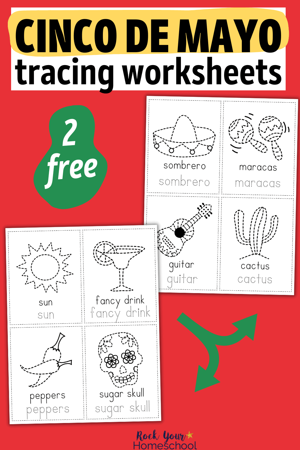 Cinco de Mayo Tracing Activities for Holiday Fun (2 Free Pages)